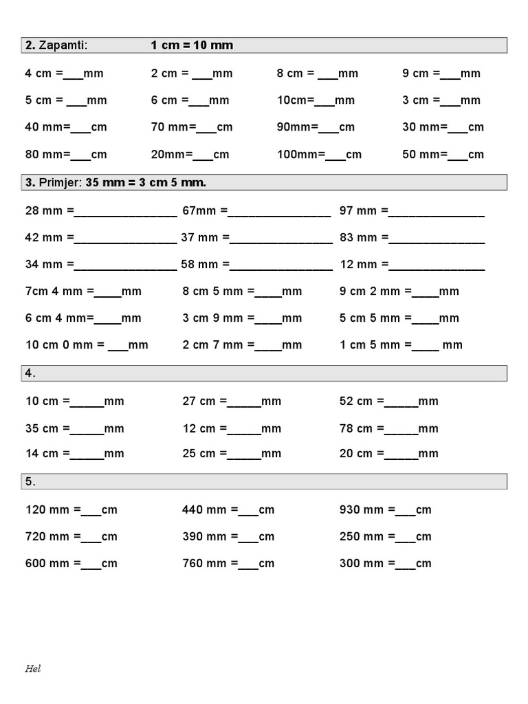 Converting Between Millimeters and Centimeters: Practice Problems and ...