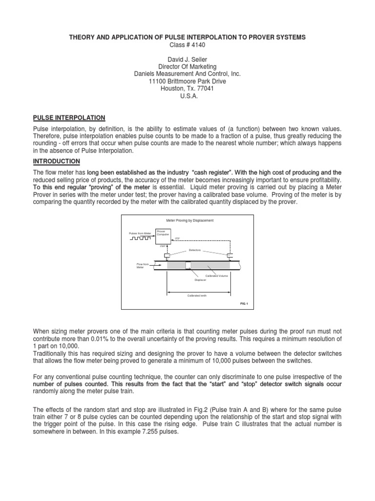 Theory and Application of Pulse Interpolation To Prover Systems | PDF ...