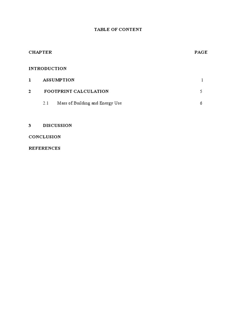 Table of Content: 1 5 2.1 Mass of Building and Energy Use 6 | PDF