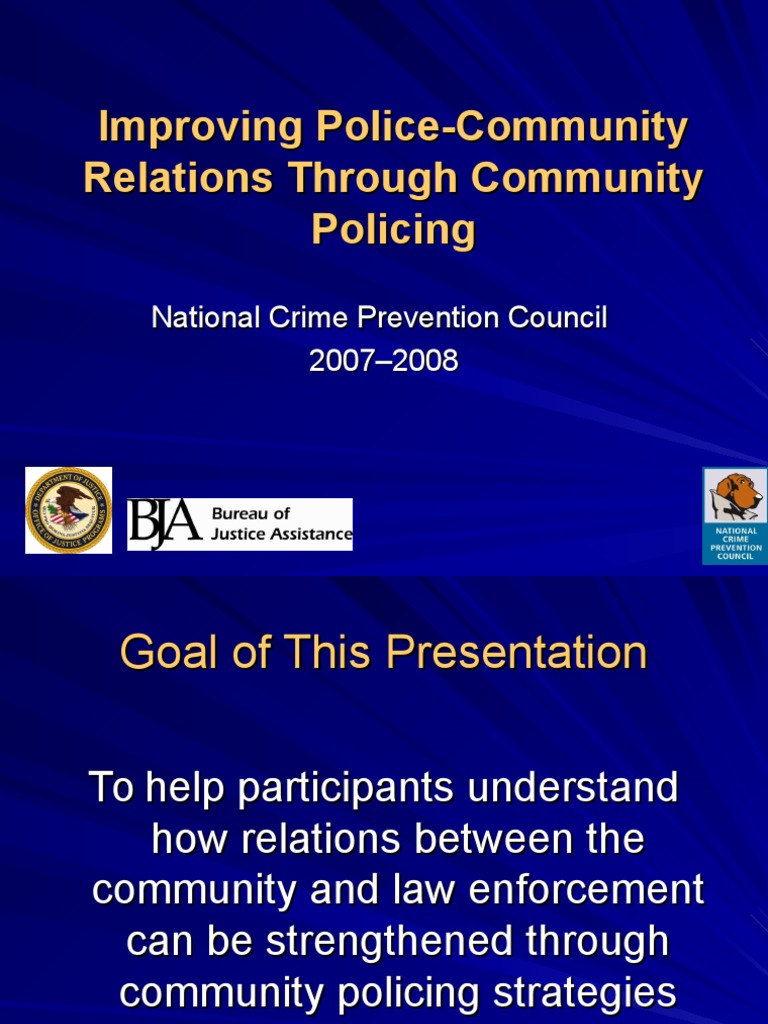 Improving Police Community Relations Through Community Policing (3 ...