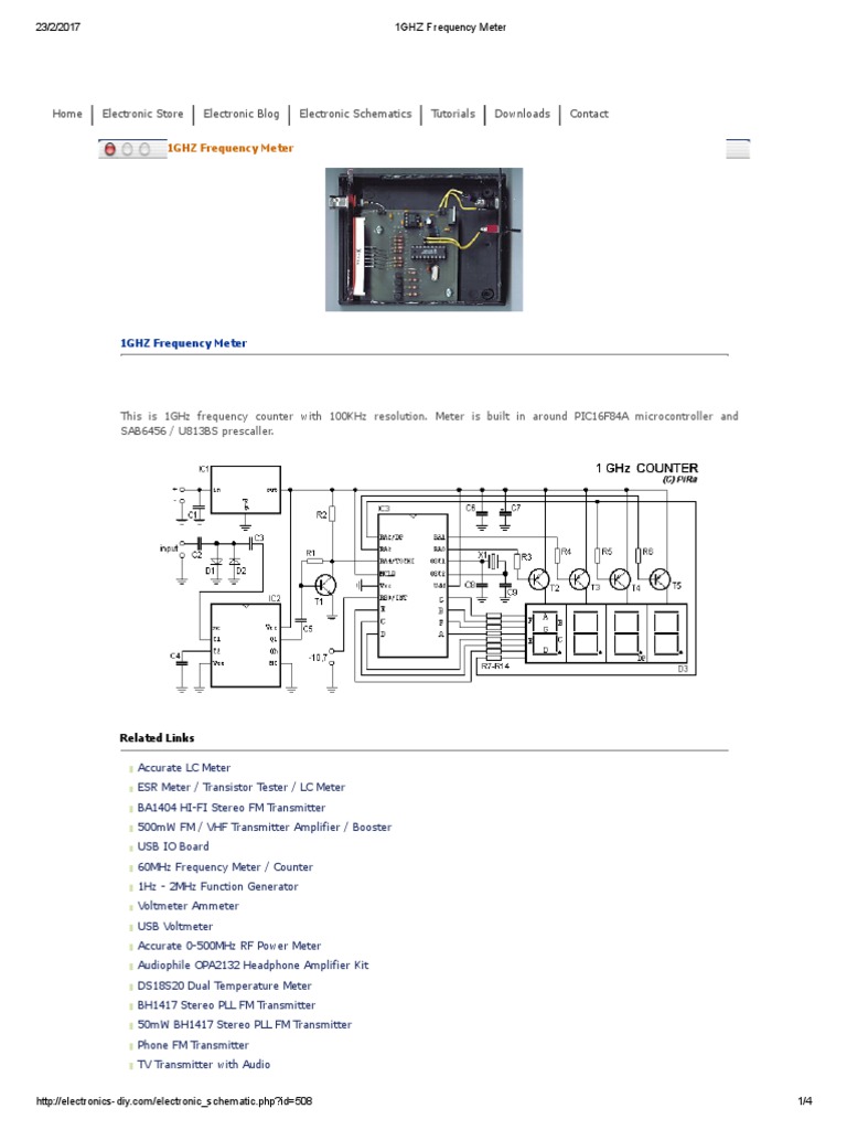 1GHZ Frequency Meter | PDF | Capacitor | Arduino