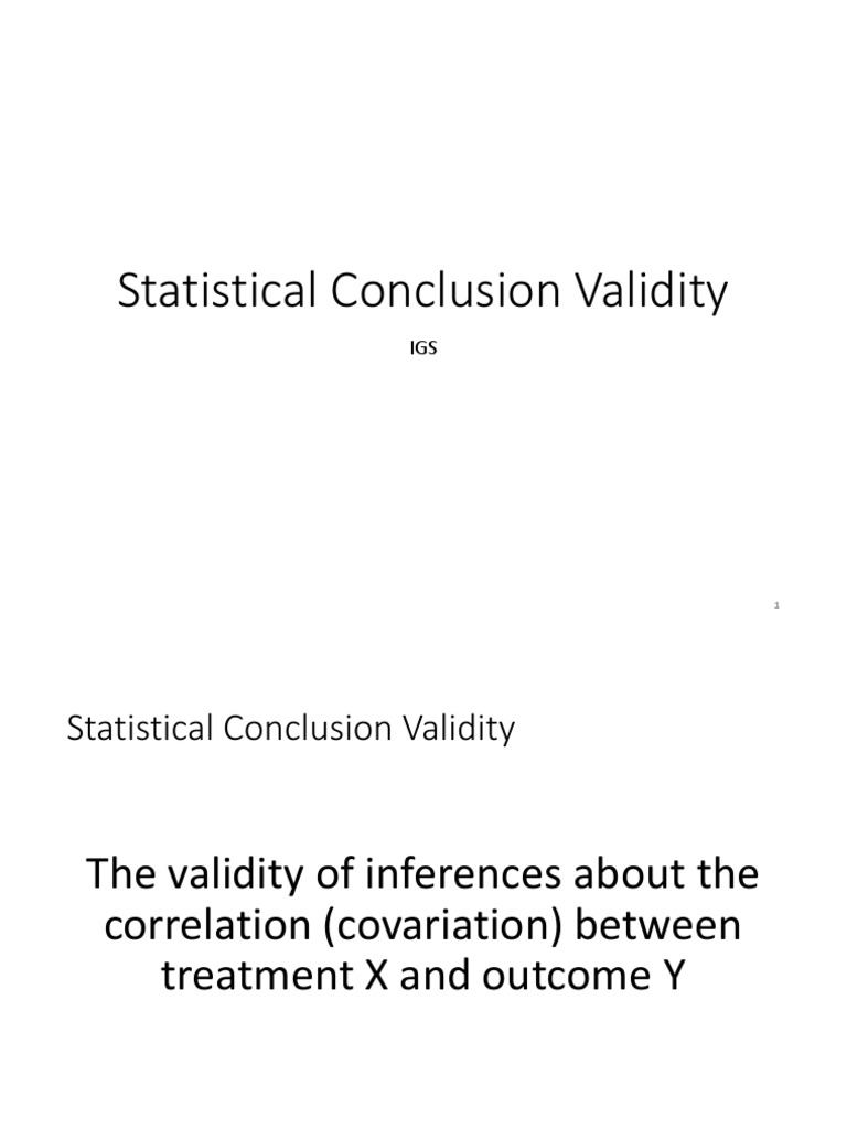 03 Statistical & Internal Validity | PDF | Statistical Power ...