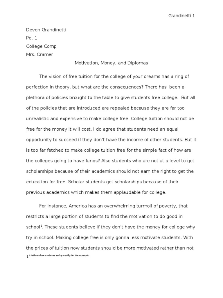 Pro and Cons of Free College | PDF | Tuition Payments | College