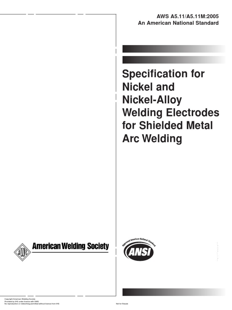 Aws A5.11 | PDF | Welding | Construction