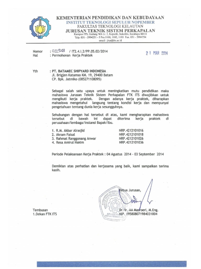 Kerja Praktek di PT. Batamec Shipyard | PDF
