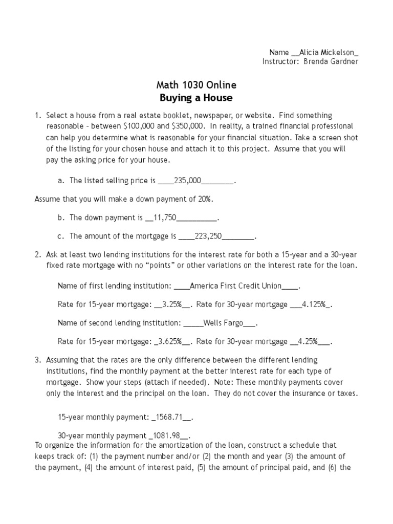Math Spring Final Project | PDF | Mortgage Loan | Loans