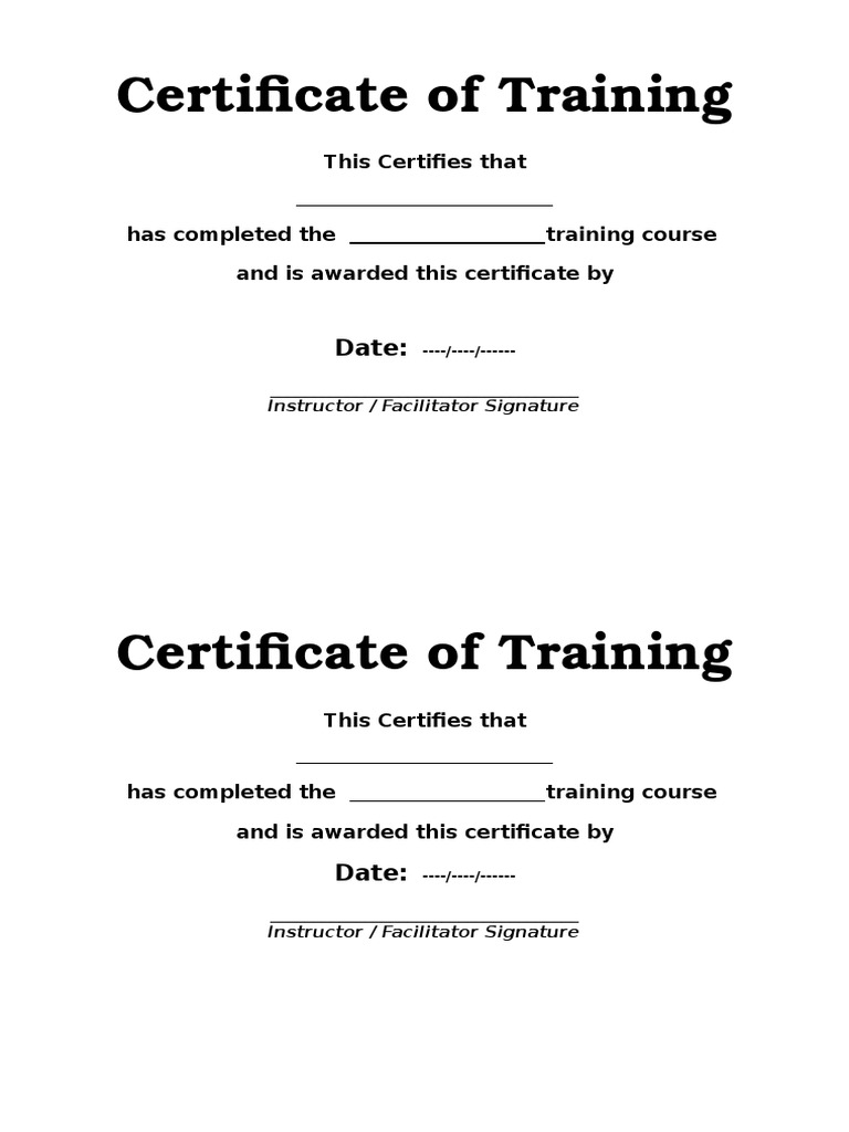 Certificate of Training-Scribd | PDF