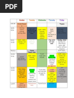 Color Coded Daily Homeschool Schedule | PDF | Linguistics | Behavior ...