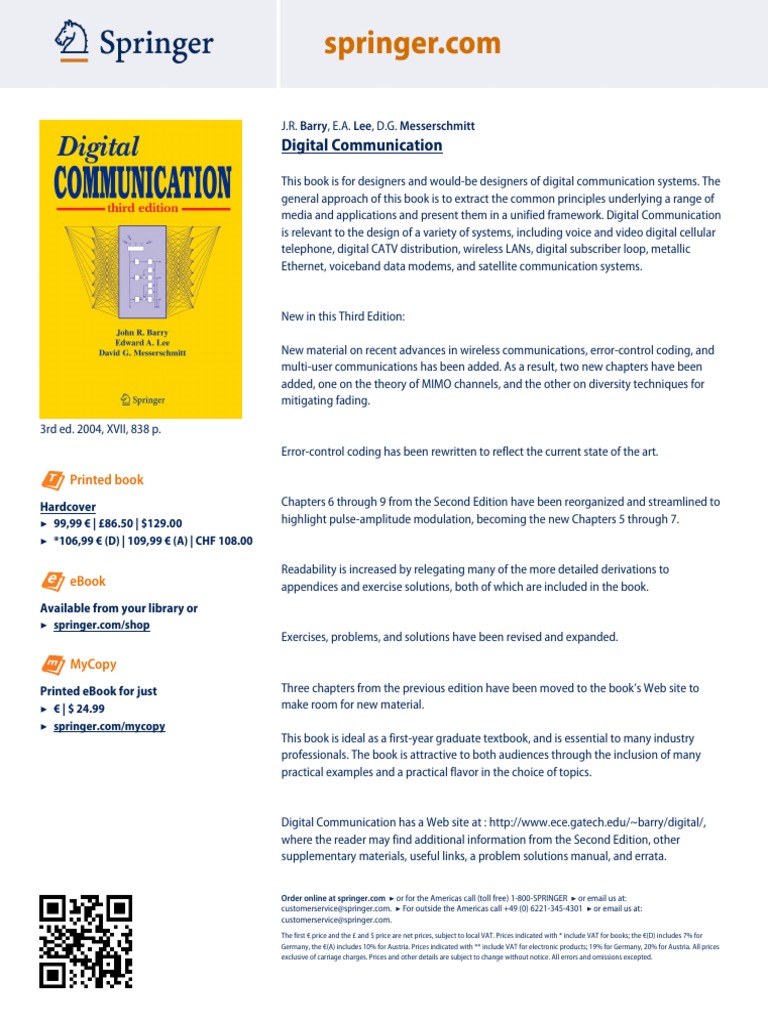 Digital Communication: Printed Book | PDF | Data Transmission ...