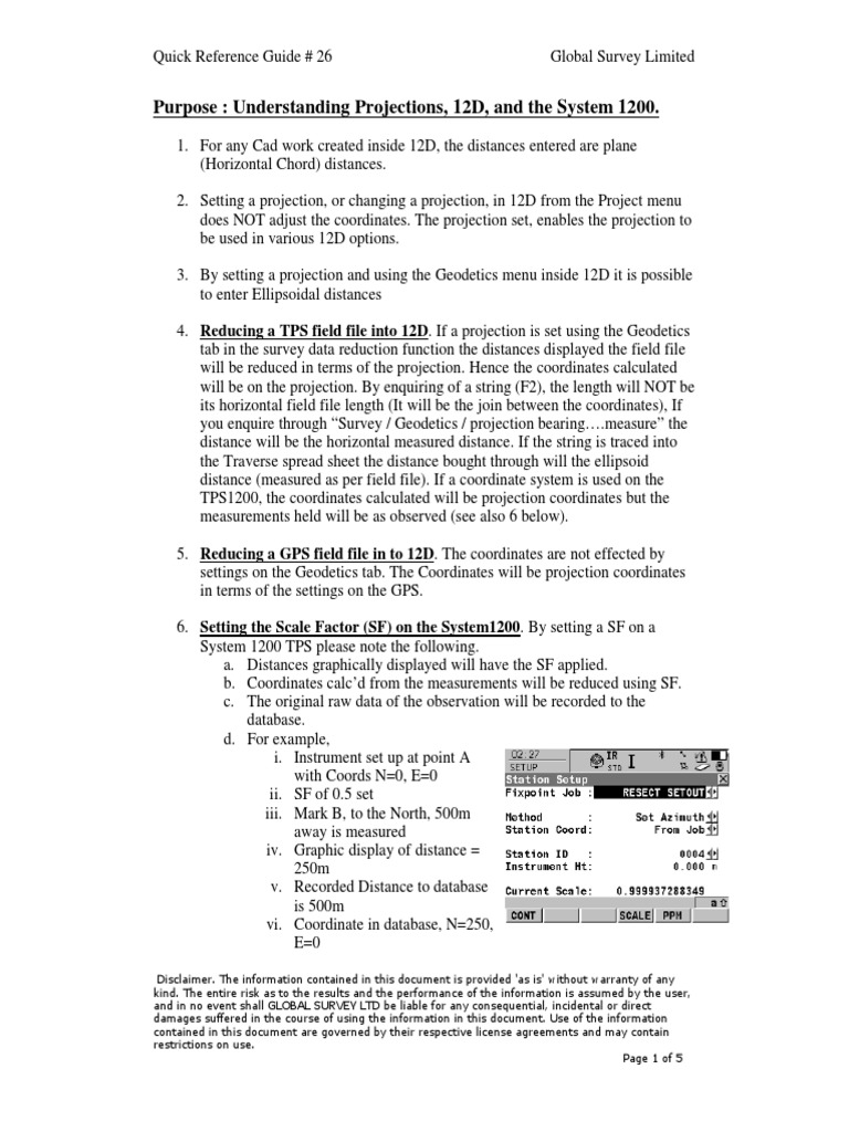 12D Projections and Surveying Guide | PDF