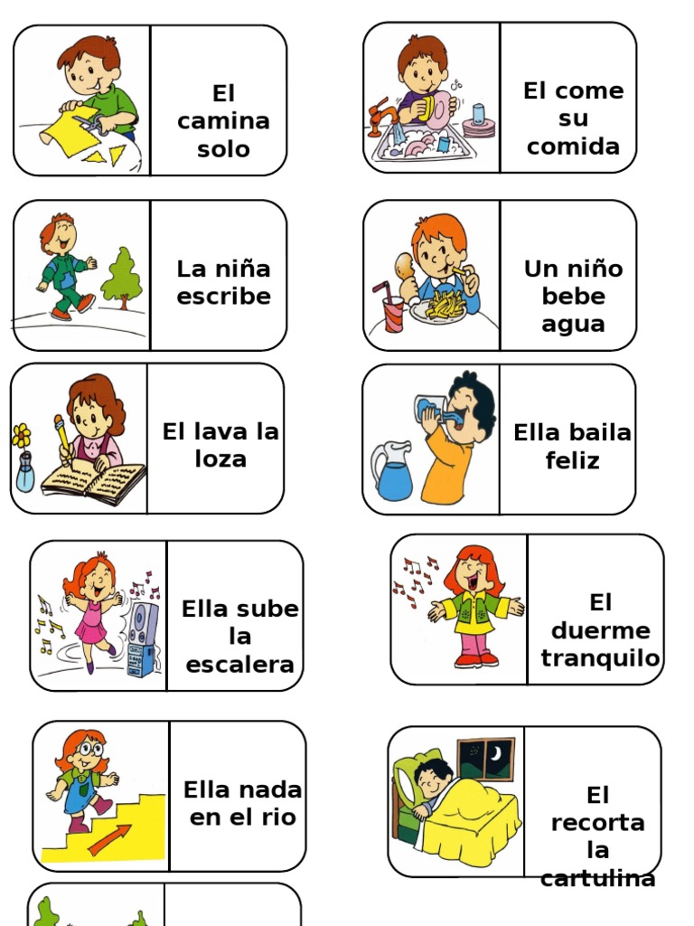 Domino Verbos | PDF | Artes del Lenguaje y Comunicación | Poesía