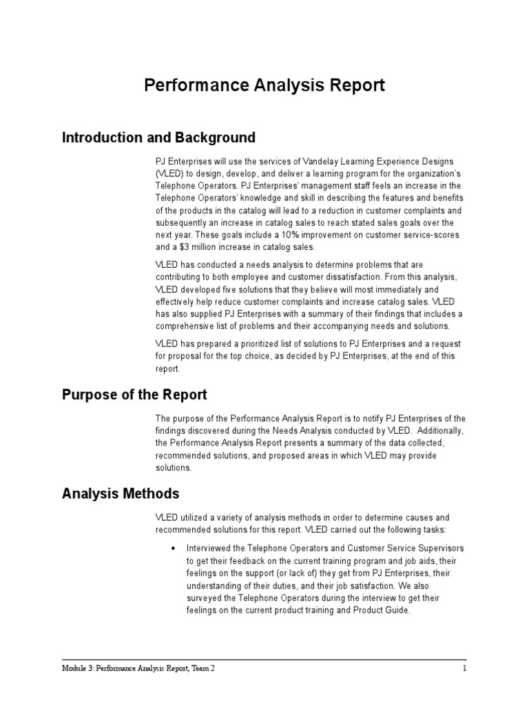 Team 2 Performance Analysis Report Forreviewv9 | PDF | Mentorship ...