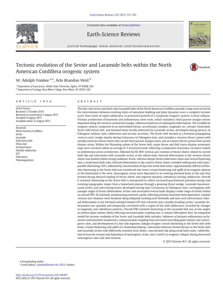 Sevier and Laramide | PDF | Plate Tectonics | Structure Of The Earth