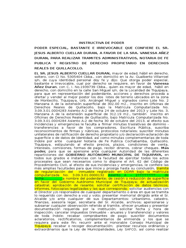 Instructiva de Poder | PDF | Instituciones sociales | Ciencias sociales