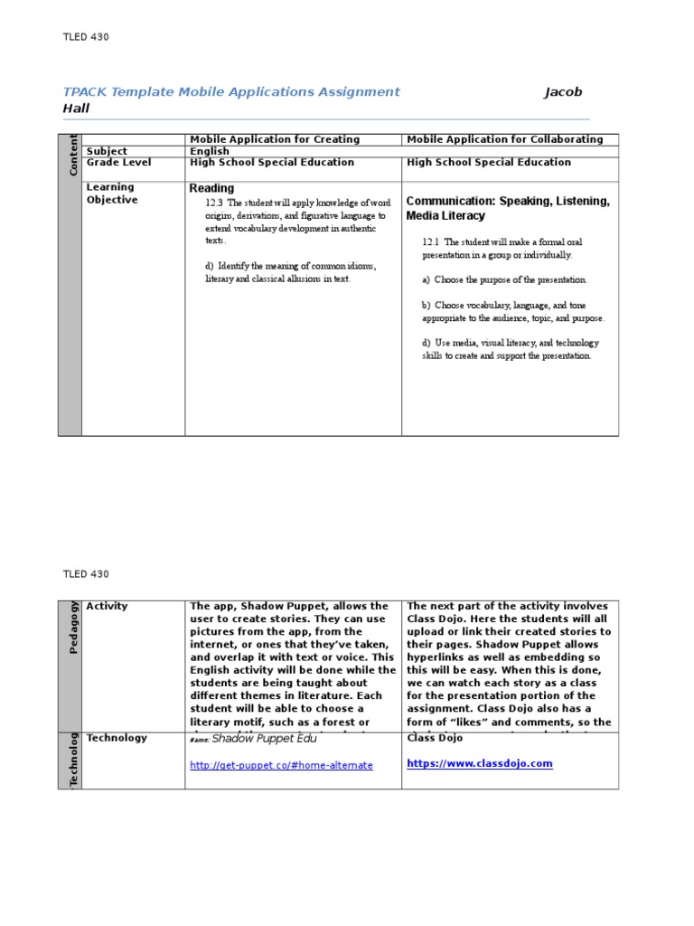 Tpack App Review Template 1 | PDF | Application Software | Vocabulary