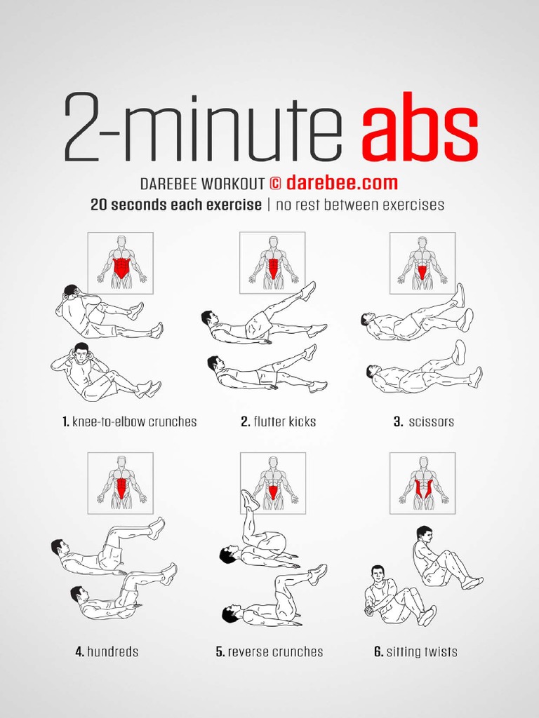2minute Abs Workout PDF | PDF