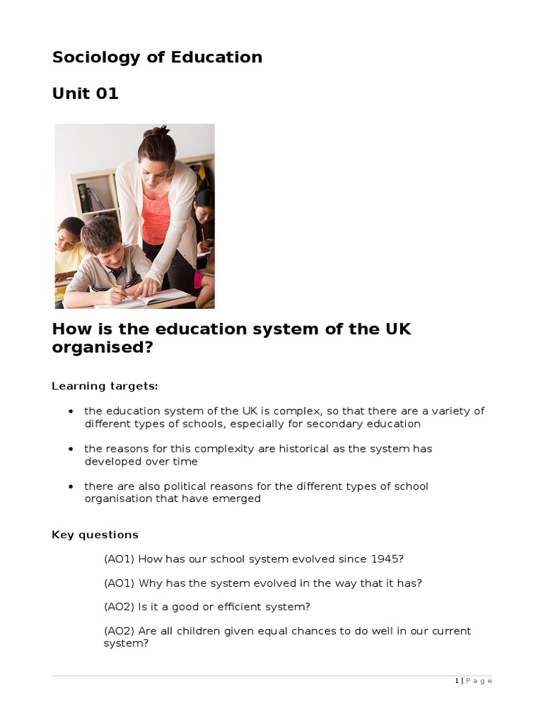 01 Organisation of The Education System | PDF | Schools | Cognition