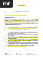 Audit Representation Letter Template | PDF | Financial Audit | Audit