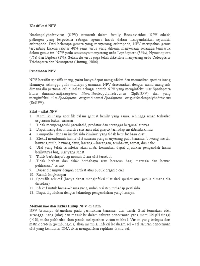 Klasifikasi NPV | PDF