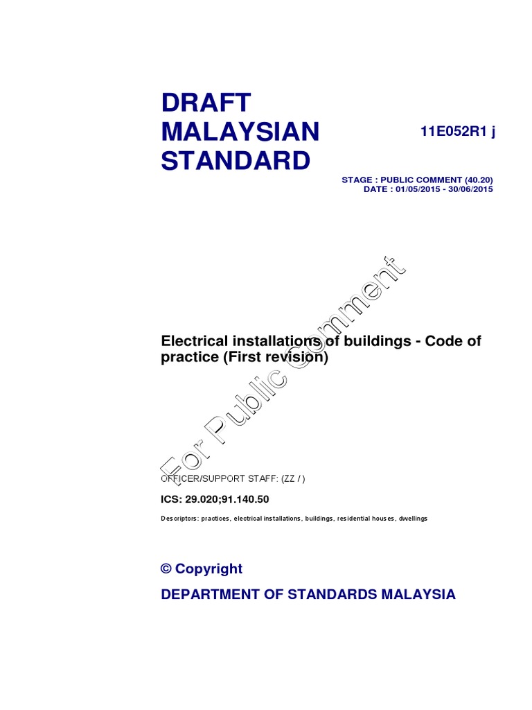 MS Electrical 2015 Draft | PDF | Mains Electricity | Electrical Wiring