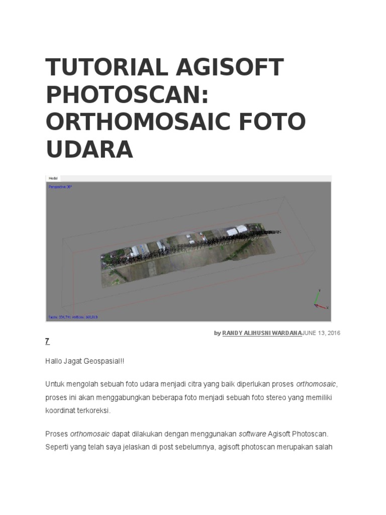 Tutorial Agisoft Photoscan | PDF