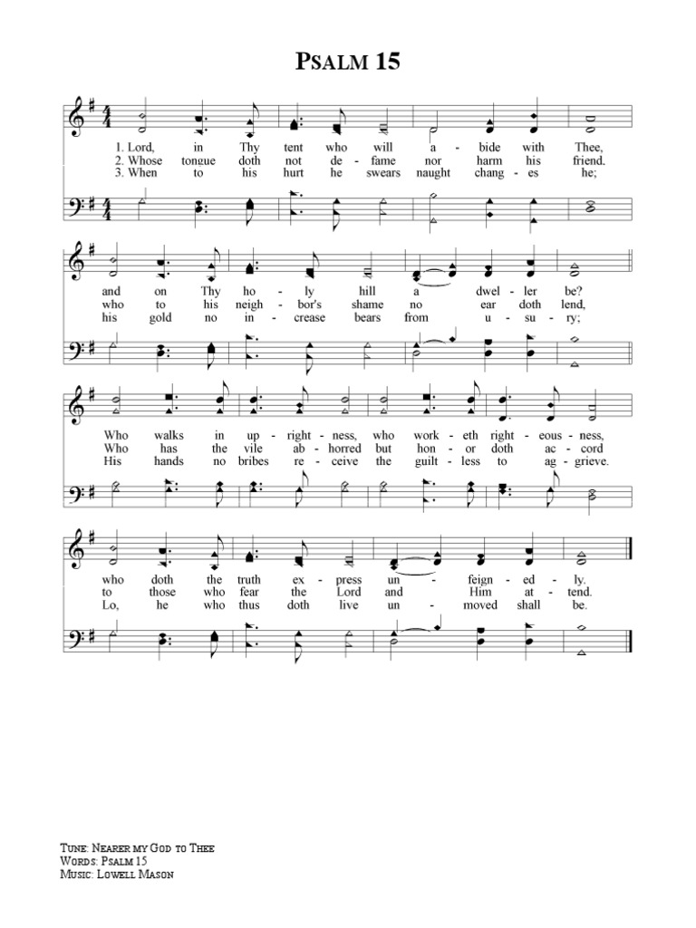 Psalm15 PDF | PDF