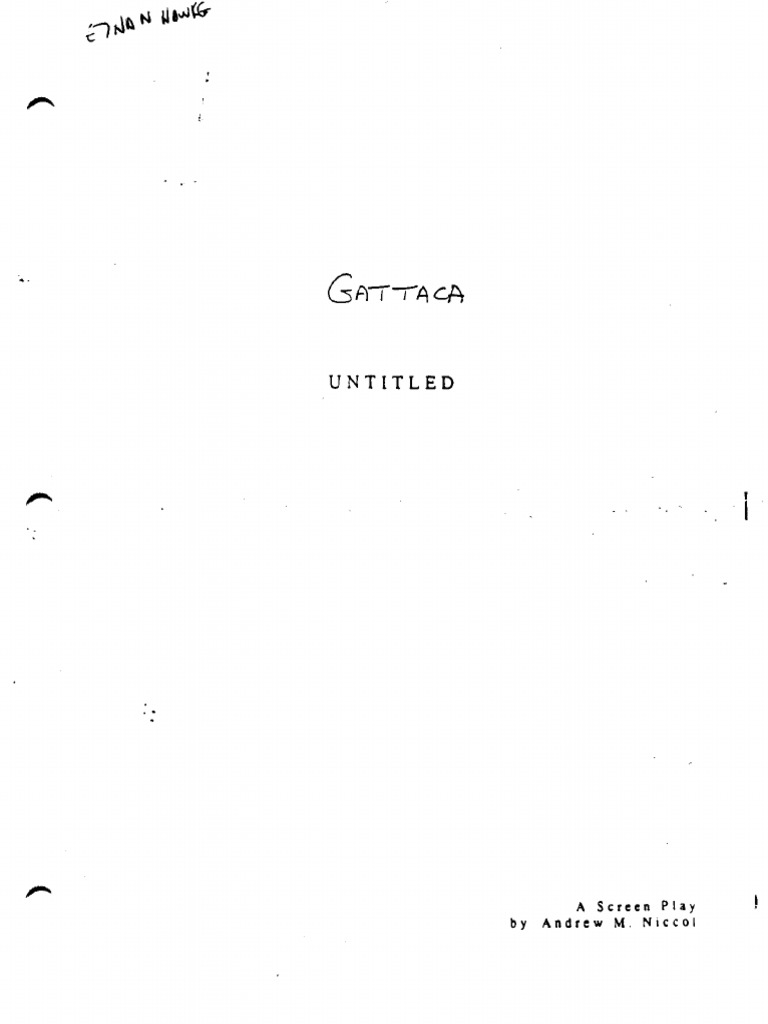 Screenplay Gattaca PDF | PDF