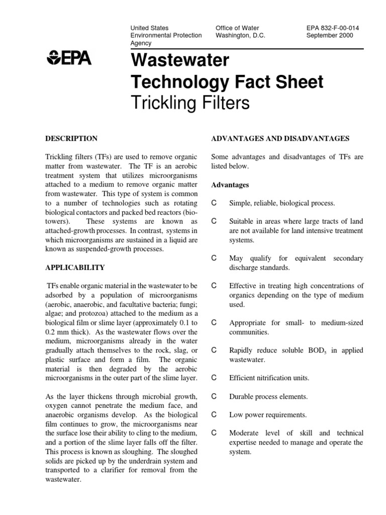Trickling Filter PDF | PDF | Sewage Treatment | Filtration