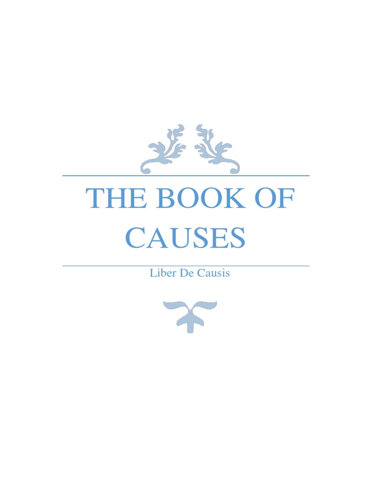 The Book of Causes PDF | PDF