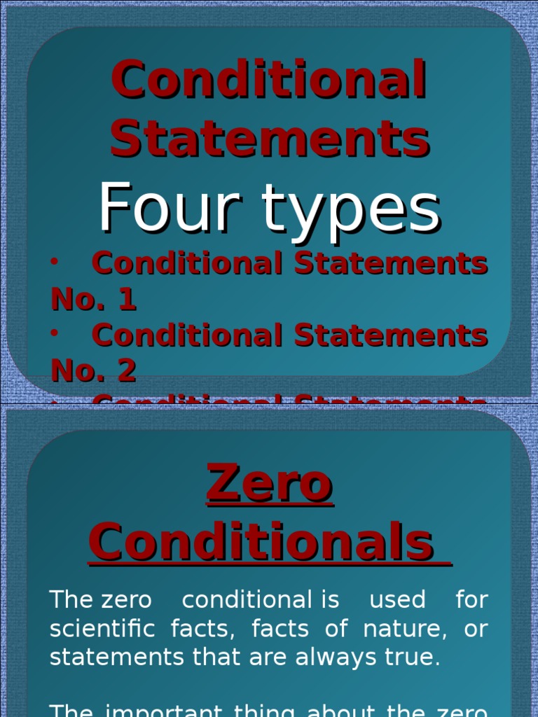 20 Zero Conditionals | PDF