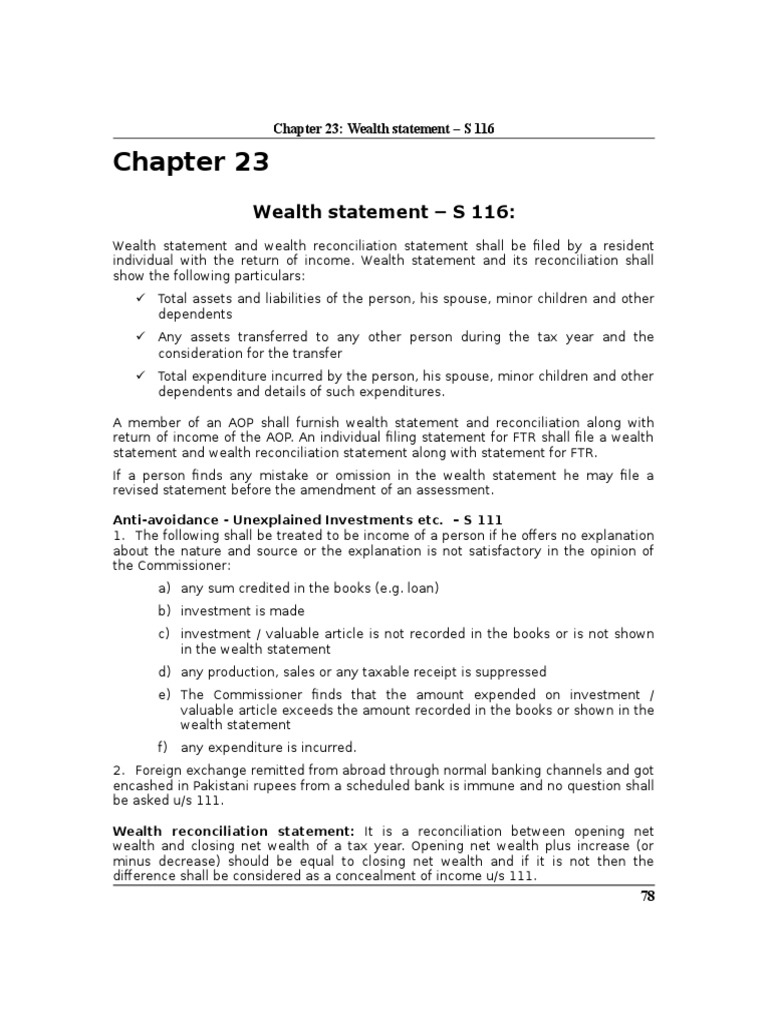 23-Wealth Statement and Reconciliation[334-343] | Expense | Wealth