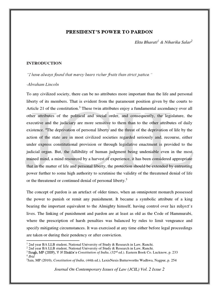 Pardon President PDF | PDF | Pardon | Crime & Violence