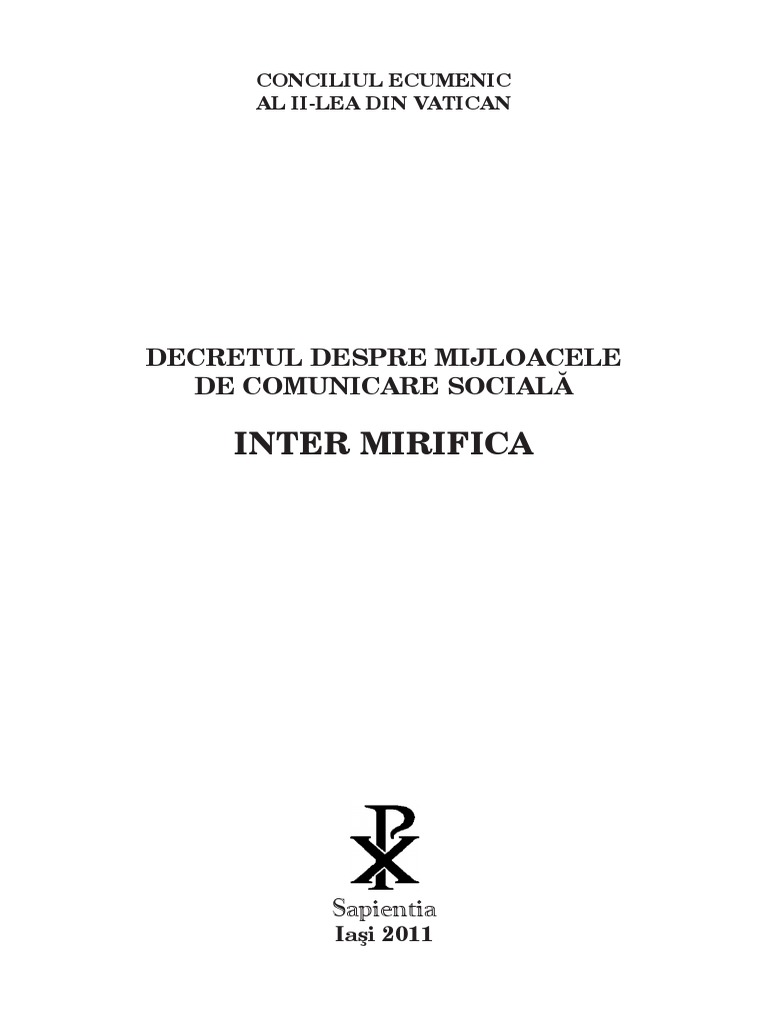 Inter Mirifica PDF | PDF