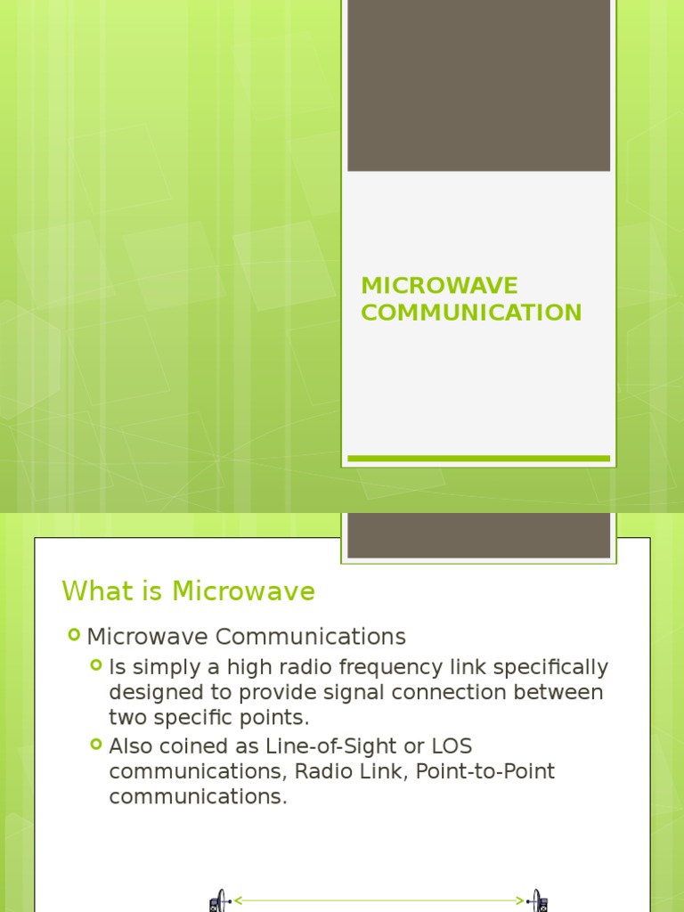 Microwave Communication | PDF | Microwave | Antenna (Radio)
