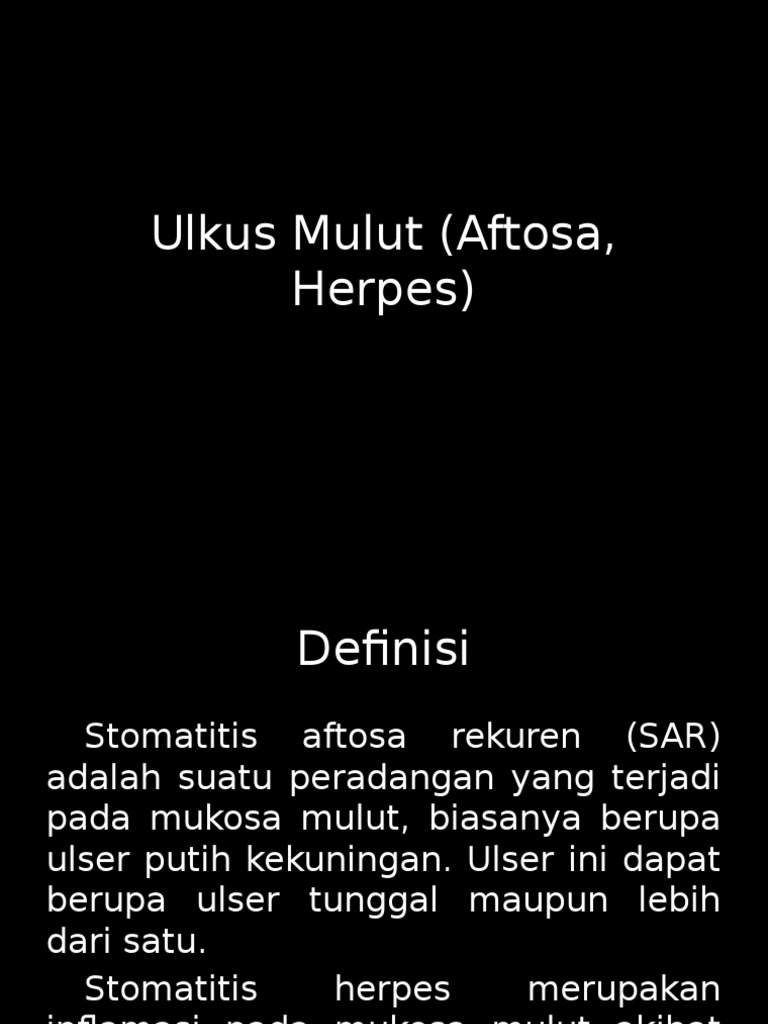 Cara Mengatasi Ulkus Mulut Secara Alami | PDF