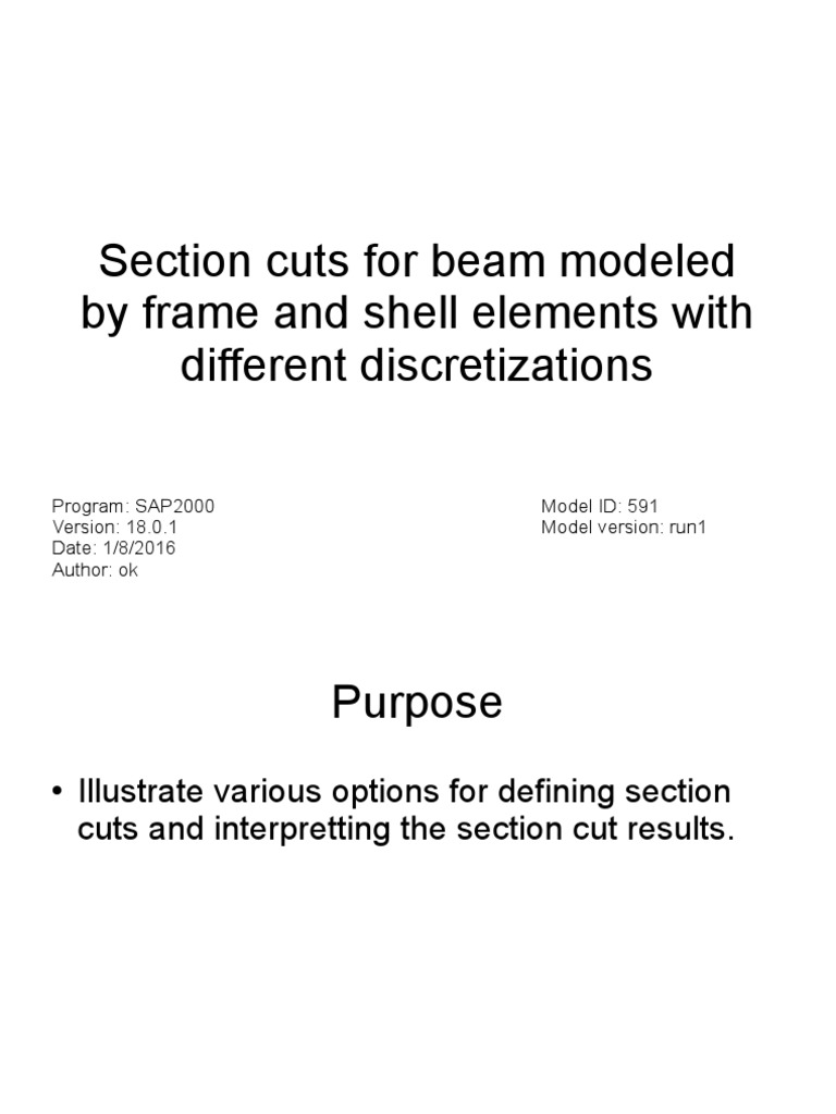 Section Cuts in SAP2000: Beam Analysis | PDF