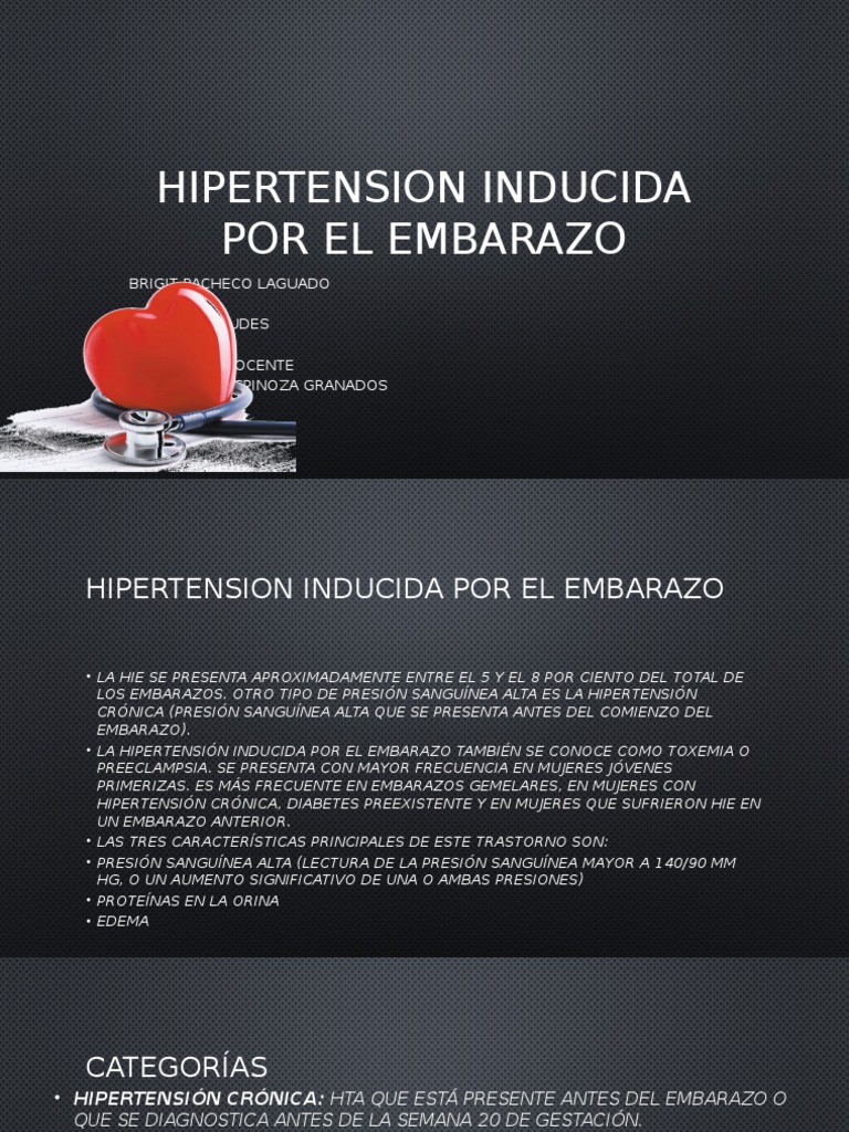 Hipertension Inducida Por Embarazo | PDF | Salud maternal | Obstetricia