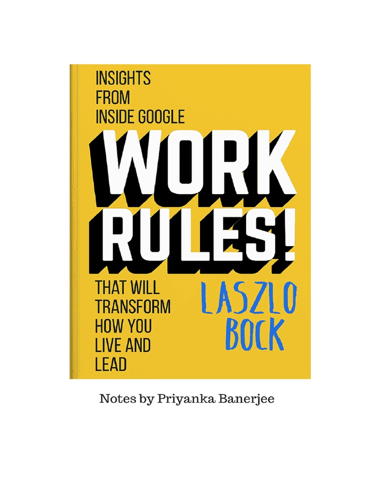 Notes From Work Rules | PDF | Google | Taxes