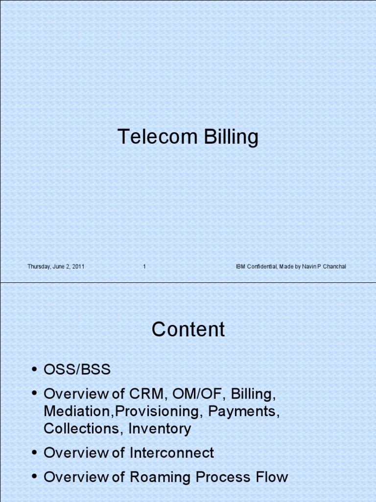 62070095 Telecom Billing Pdf Roaming Invoice