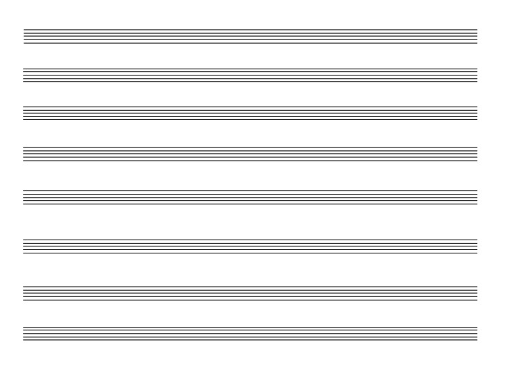 Pentagrama Horizontal para Imprimir, Vacio 10, Lineas | PDF