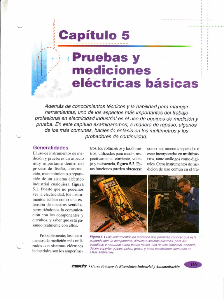 CAP 5 PRUEBAS Y MEDICIONES ELECTRICAS BÁSICAS.pdf | PDF
