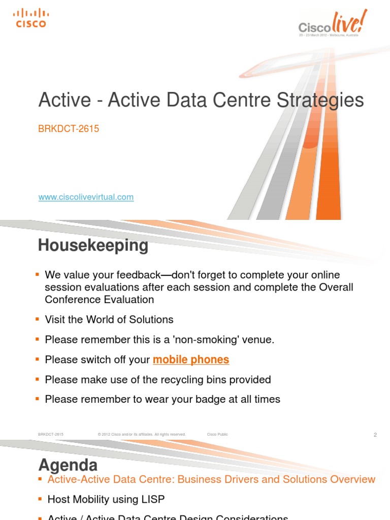 Active Active Data Centre Strategies | PDF | Cloud Computing | Computer ...