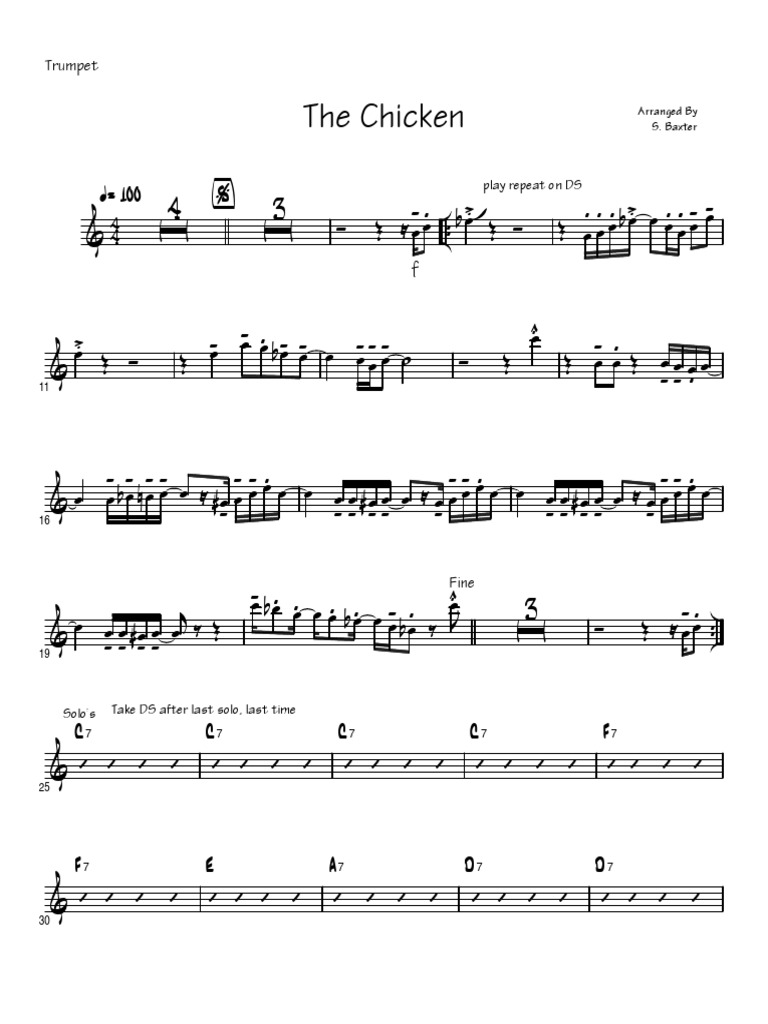 The Chicken - Trumpet | PDF