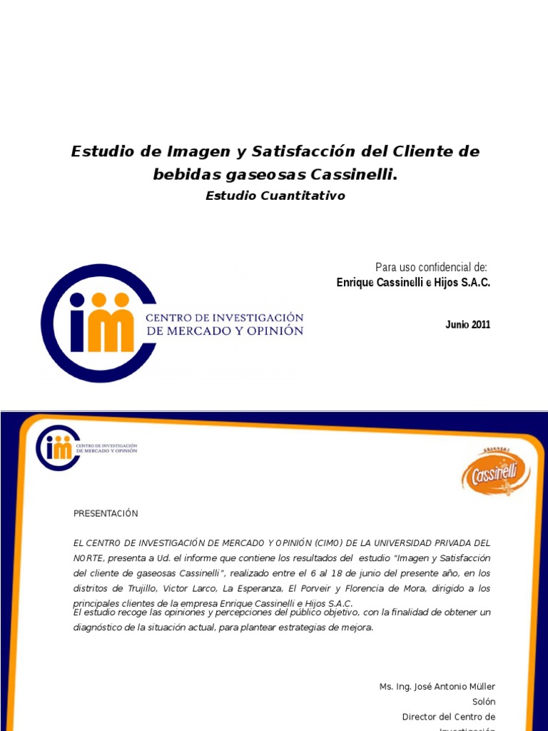 Informe Final de Clientes Cassinelli 2011 | Descargar gratis PDF ...