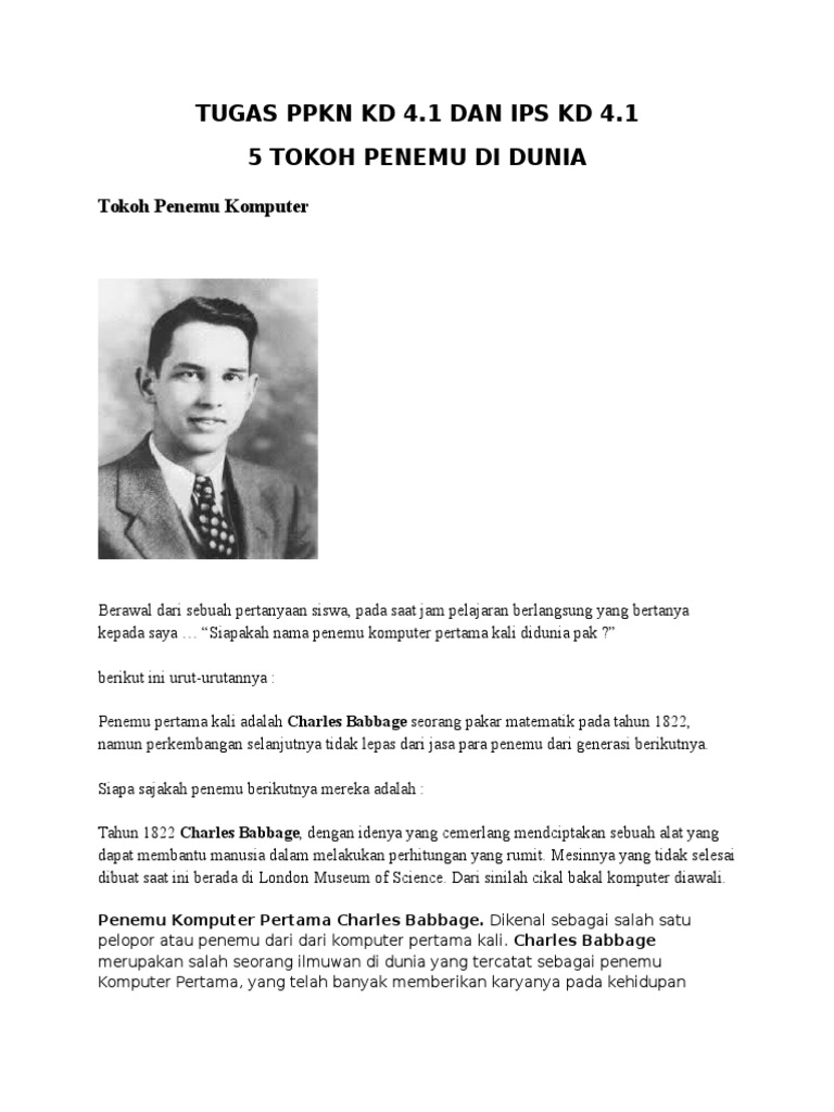 TUGAS Tokoh Penemu | PDF