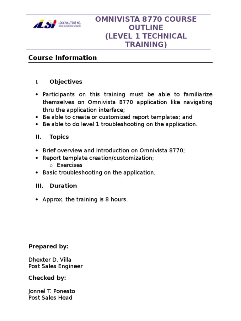 OmniVista 8770 Training Course | PDF | Computers