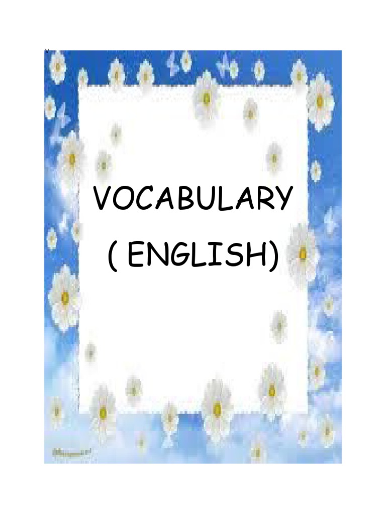 Vocabulary (English) | PDF
