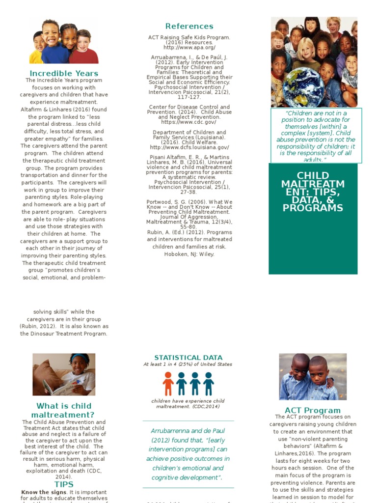 Child Maltreatment Brochure | PDF | Child Neglect | Child Abuse