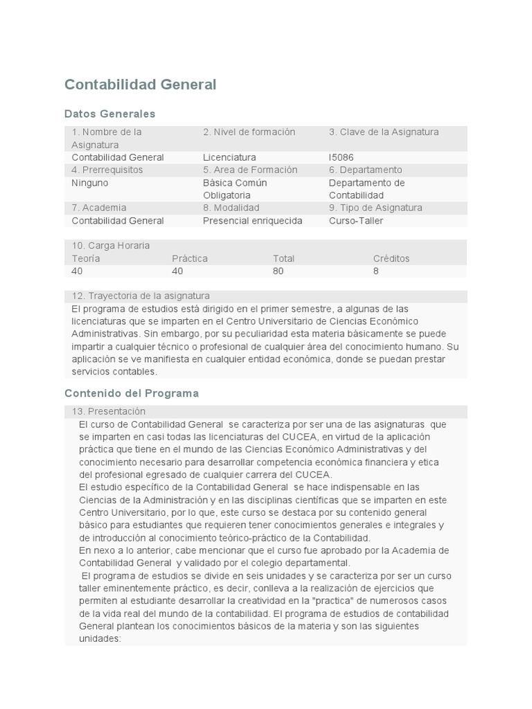 Contabilidad General | PDF | Contador | Contabilidad