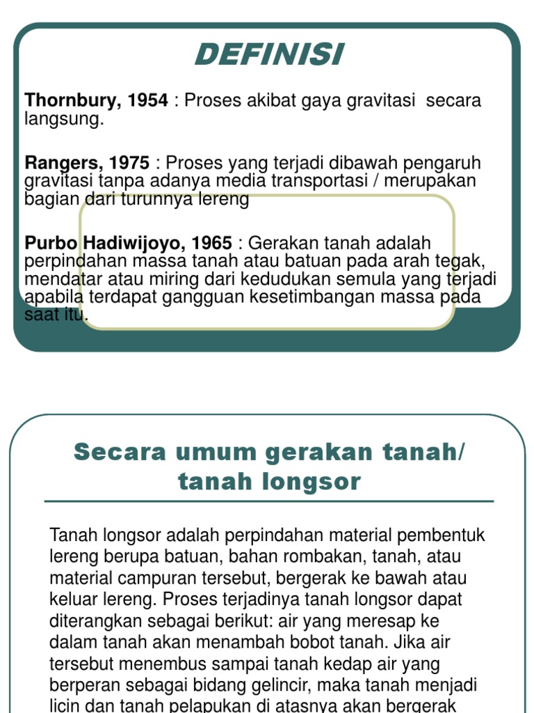 Jenis-Jenis Longsoran Tanah dan Prosesnya | PDF